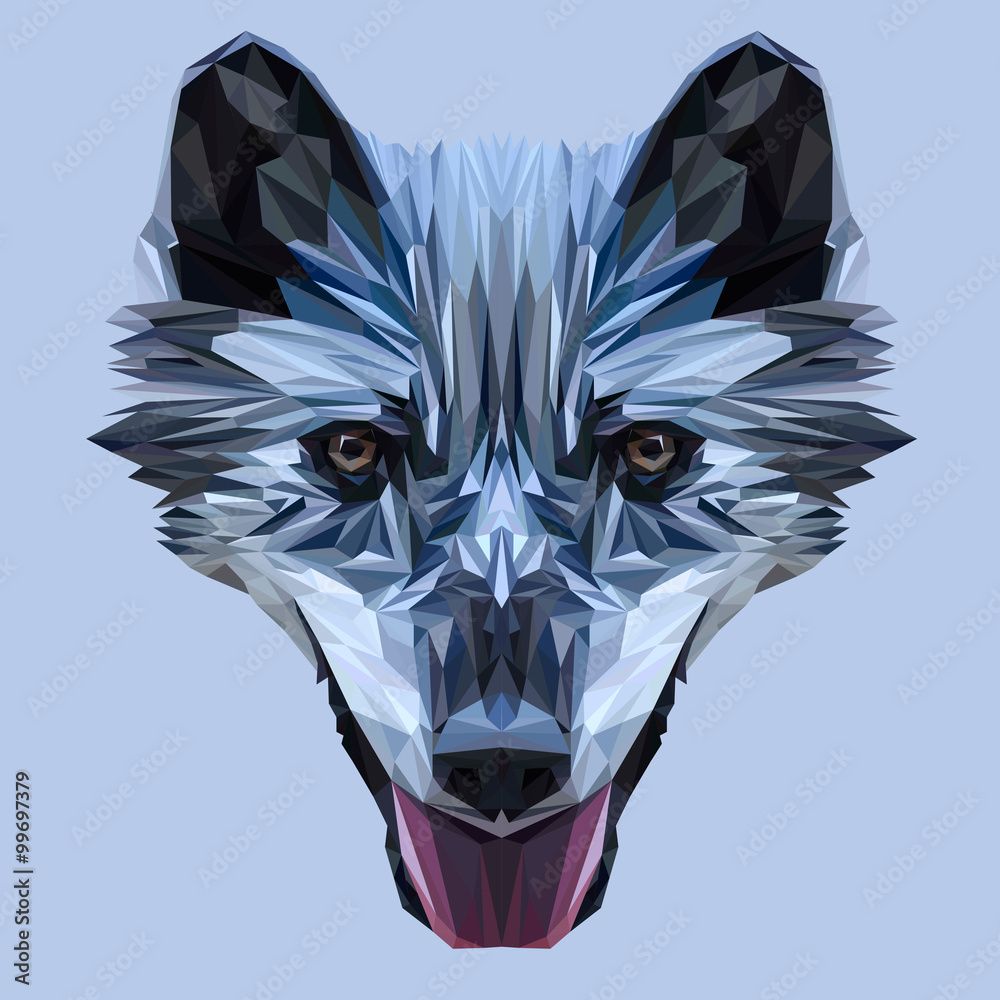 Wolf low poly design. Triangle vector illustration. Stock Vector ...