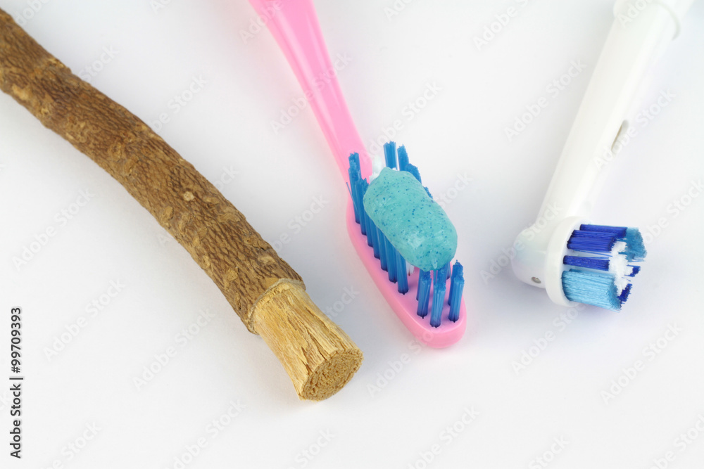 Toothbrush and old islamic traditional natural toothbrush Miswak ...