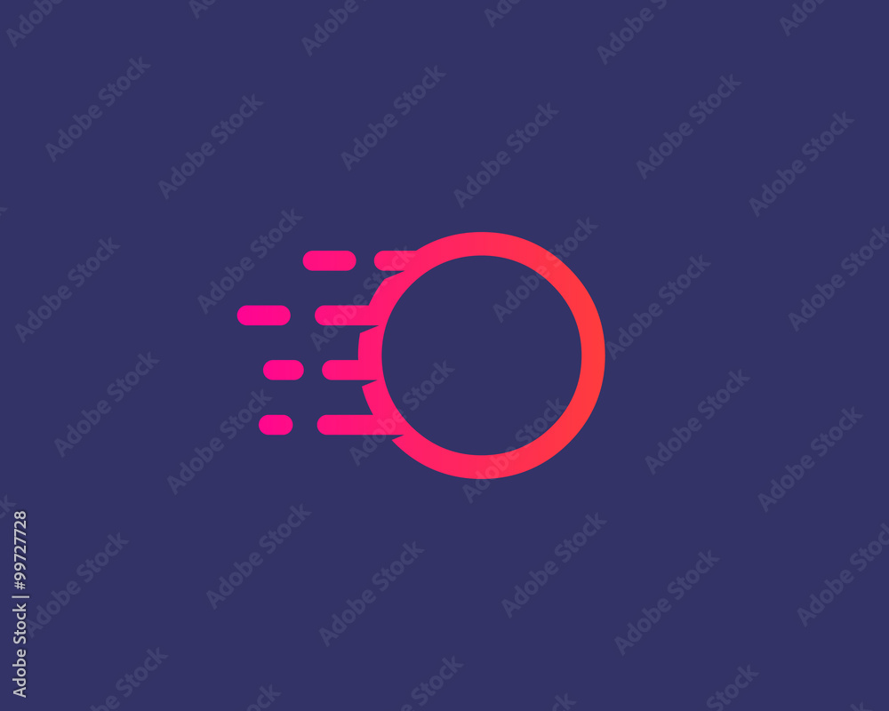 Abstract letter O logo design template. Dynamic vector unusual line ...