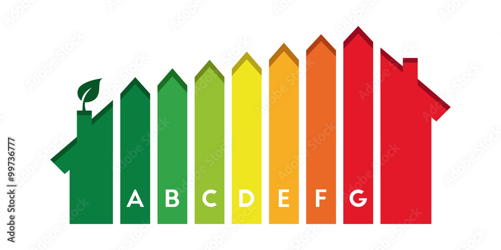 Energy efficiency and electricity concept with house symbol. Eps10 ...