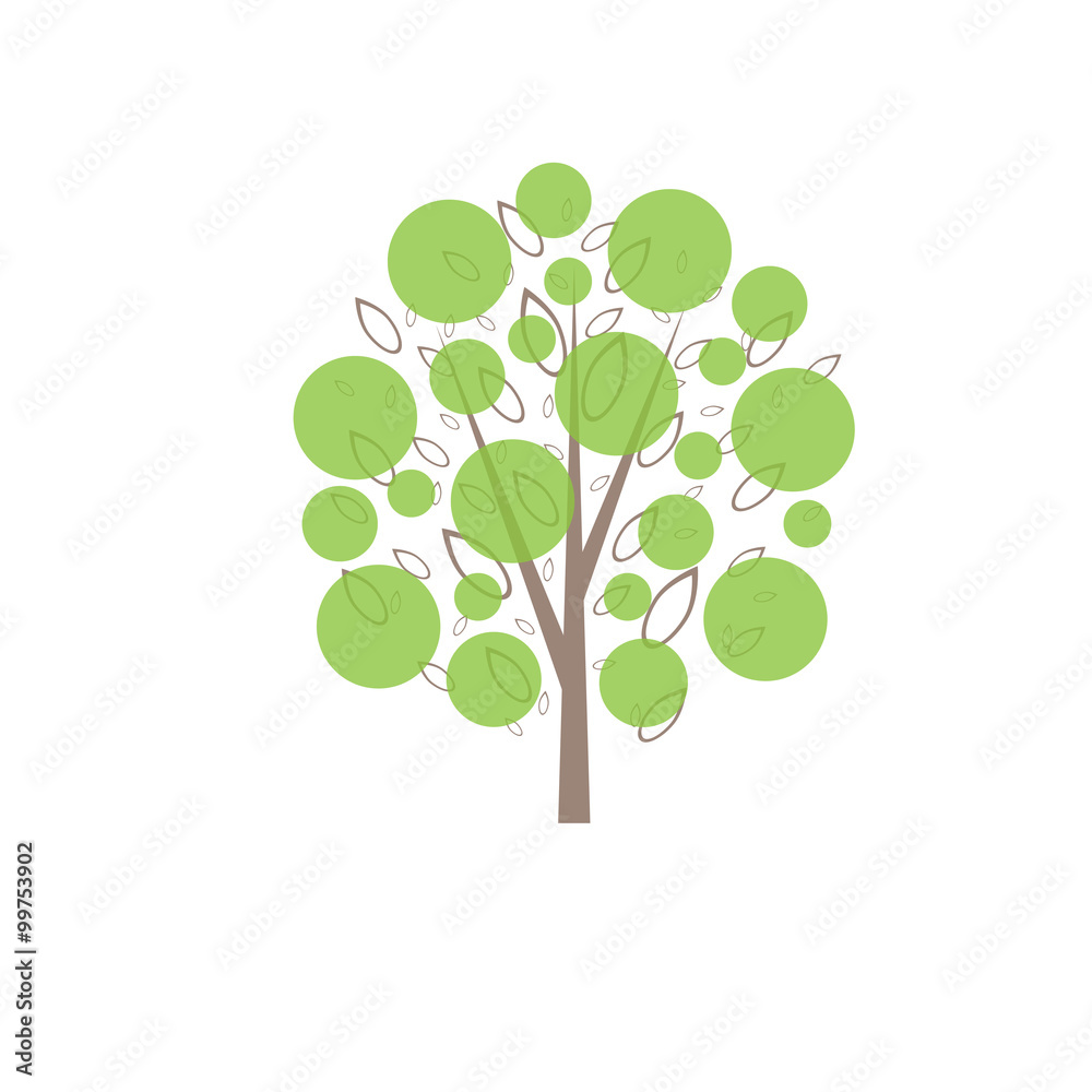 Green tree for your design Stock Illustration | Adobe Stock