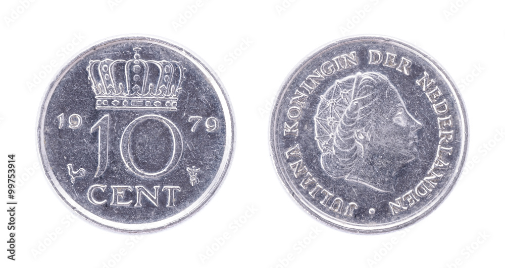 1979 Netherlands 10 cent antique coin Juliana Koningin DER Nederlanden ...