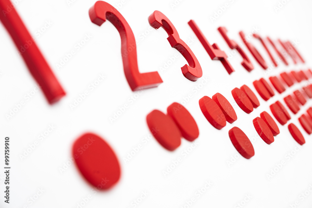 Montessori Cut-Out Numeral and Counters Stock Photo | Adobe Stock