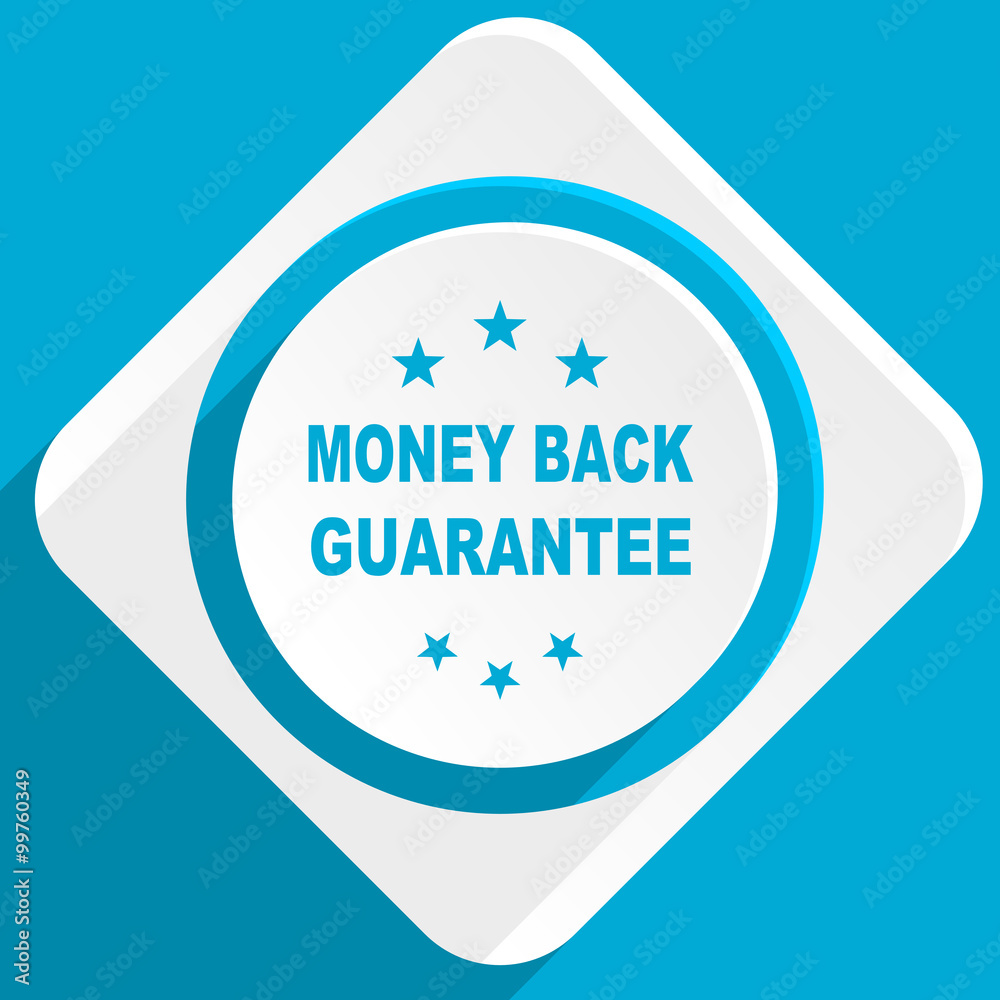 money back guarantee blue flat design modern icon for web and mobile ...