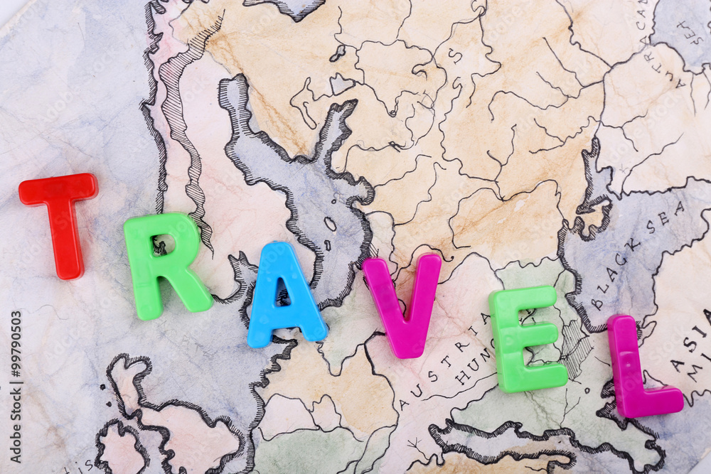 The Word Travel On A Map