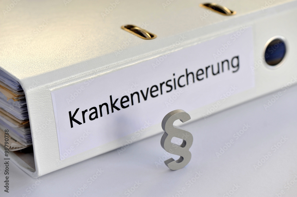 Krankenversicherung, Krankenkasse, Paragraph, Ordner, Symbol ...