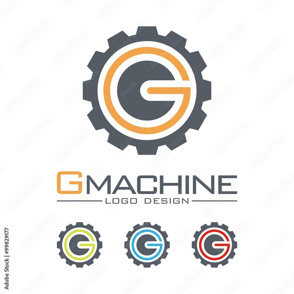 Machine Logo, Gear, Circle Letter G Design Logo Vector Stock Vector ...