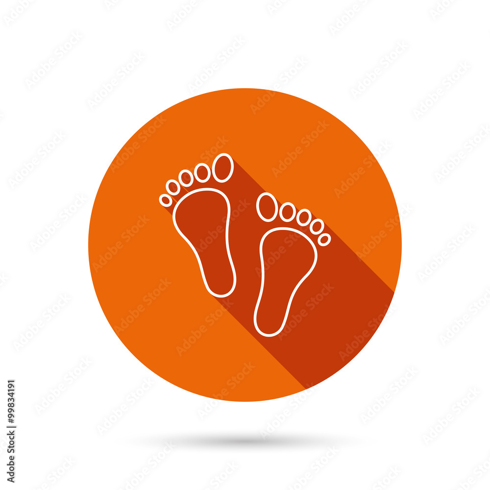 Baby footprints icon. Child feet sign. Stock Vector | Adobe Stock