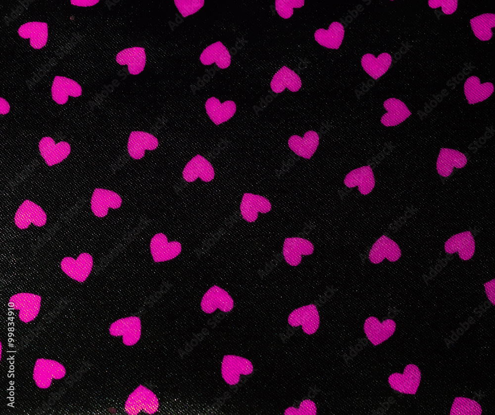 Black background with pink hearts Stock Photo | Adobe Stock