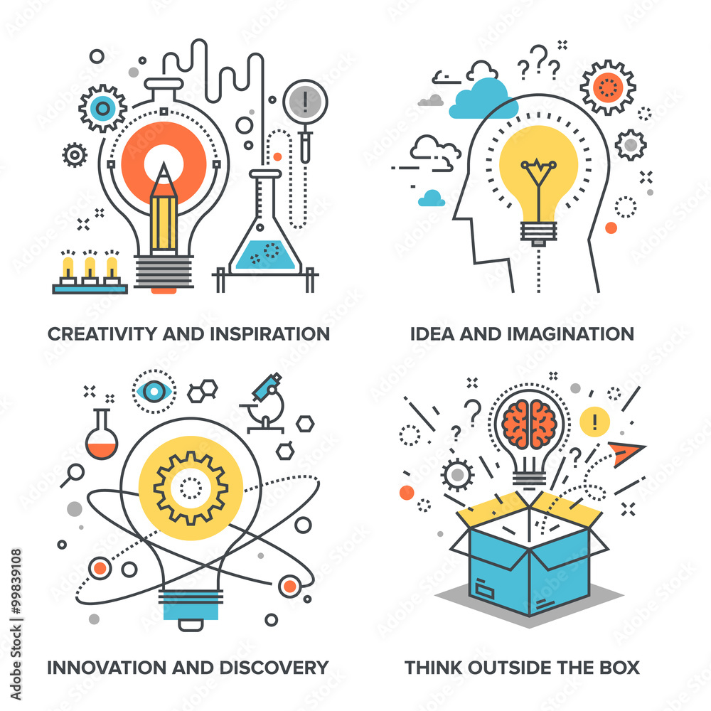 Idea and Imagination Stock Vector | Adobe Stock
