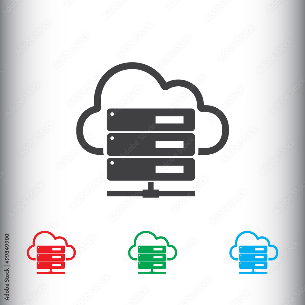 Hosting server icon for web and mobile Stock Vector | Adobe Stock