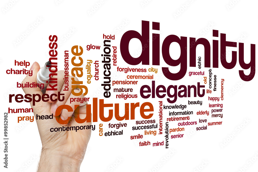 Dignity word cloud concept Stock Illustration | Adobe Stock