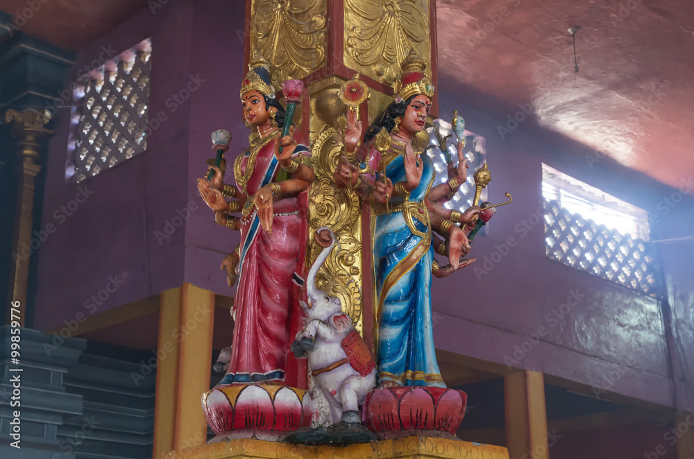 Sri Muthumariamman Kovil Temple in Matale. Interior Stock Photo | Adobe ...