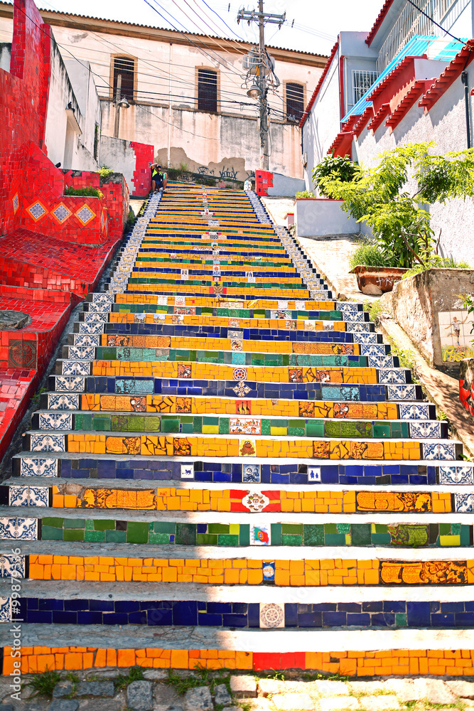 Escadaria Selarón, Rio de Janeiro Stock-Foto | Adobe Stock