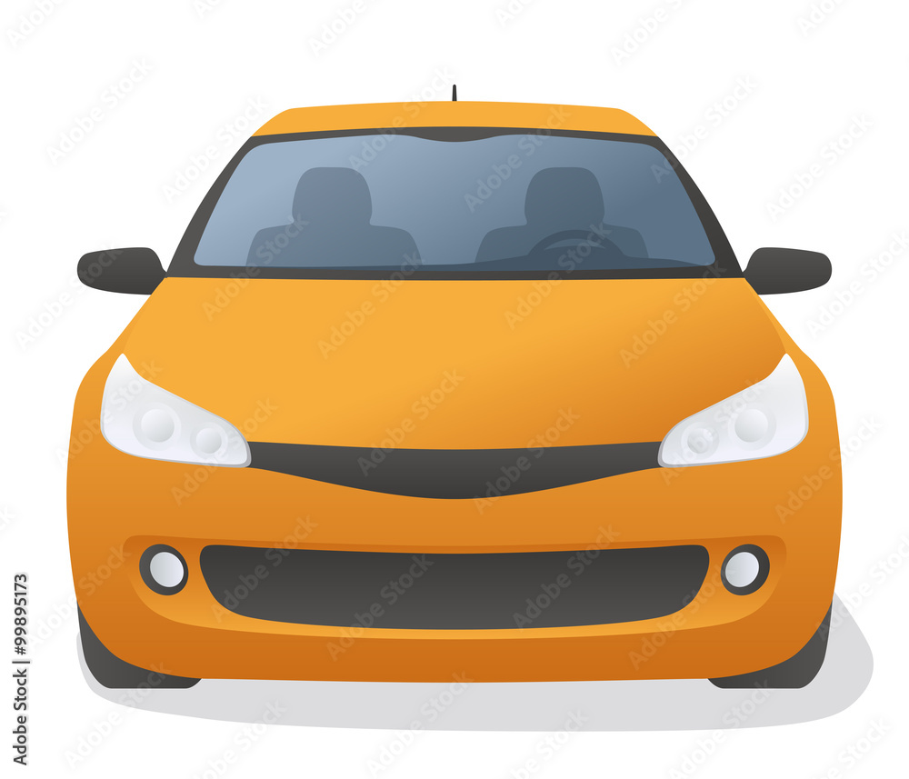 Car Front View Vector