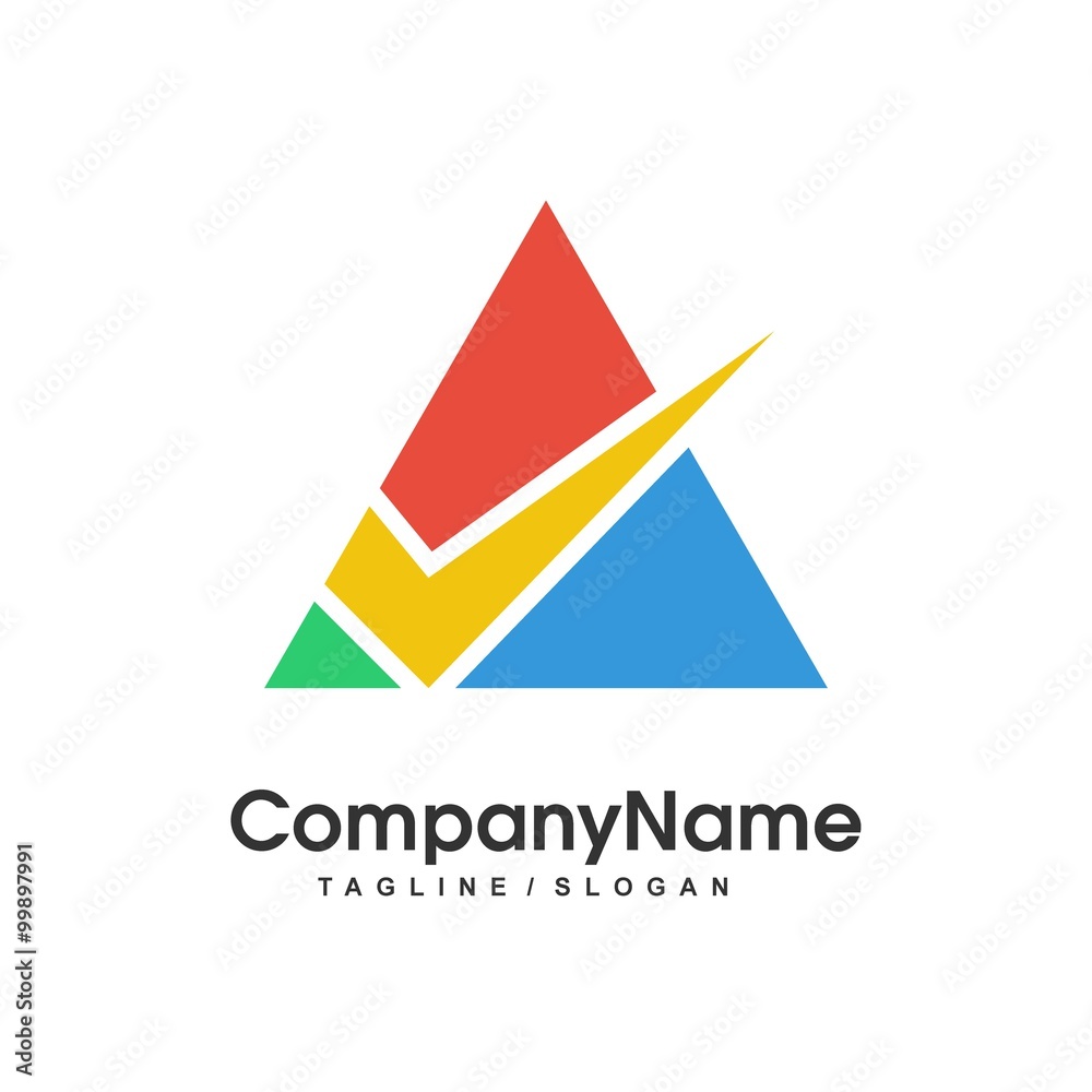 triangle vector logo icon Stock Vector | Adobe Stock