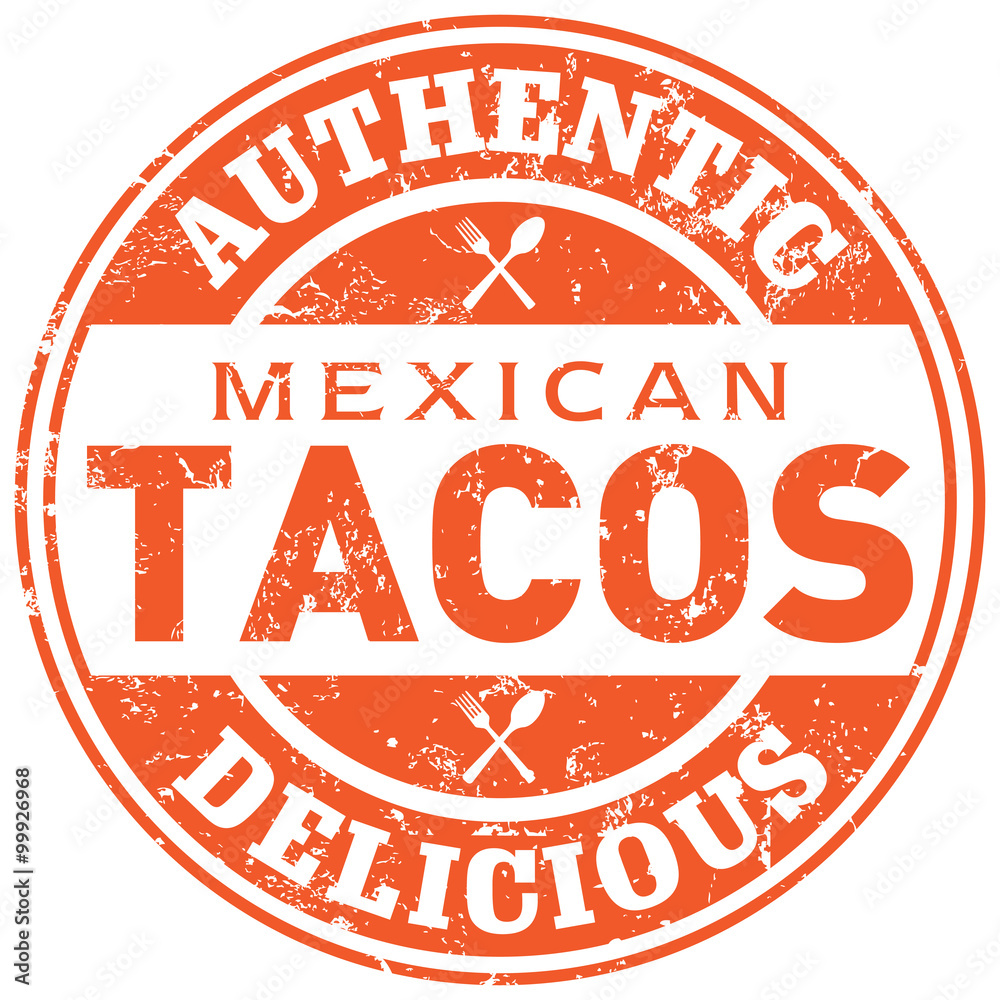 tacos stamp vector de Stock | Adobe Stock