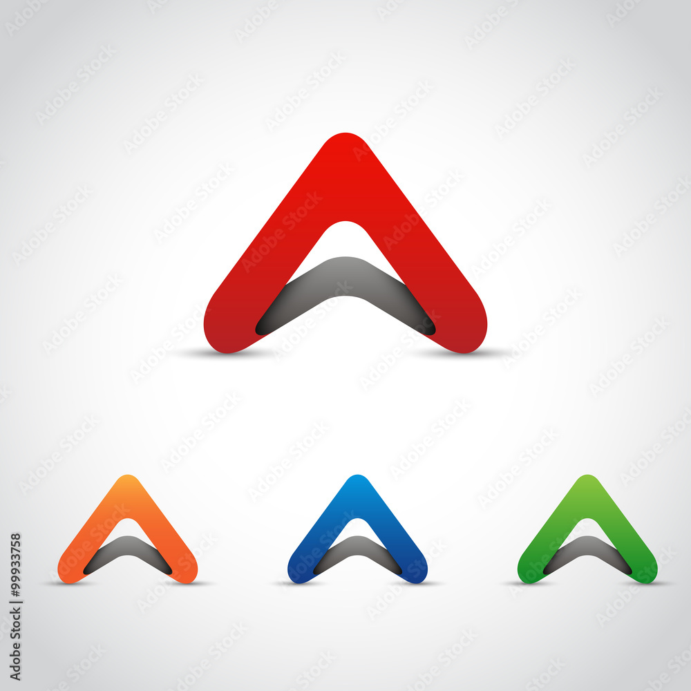 abstract angle vector logo icon Stock Vector | Adobe Stock