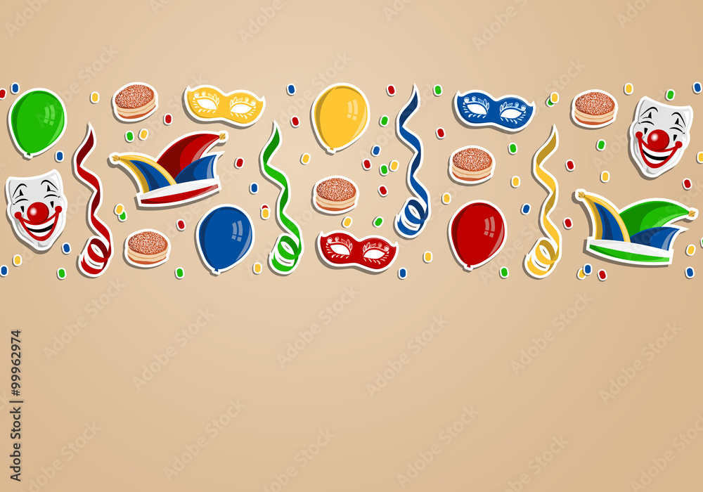 Hintergrund Fasching Karneval Stock-Vektorgrafik | Adobe Stock