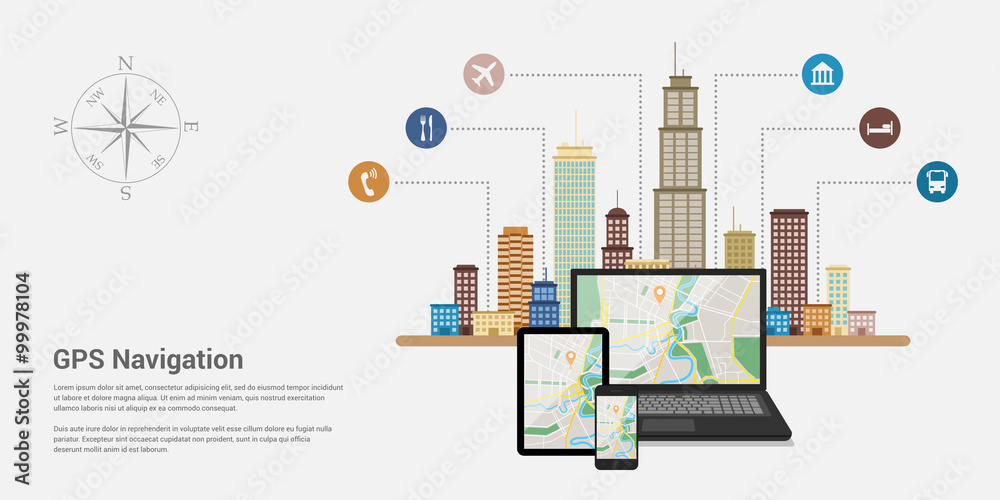 Poster gps navigation map – Wall Art | UkPosters