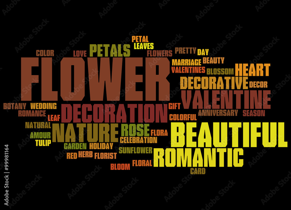 Flower, word cloud concept 5 Stock-Illustration | Adobe Stock