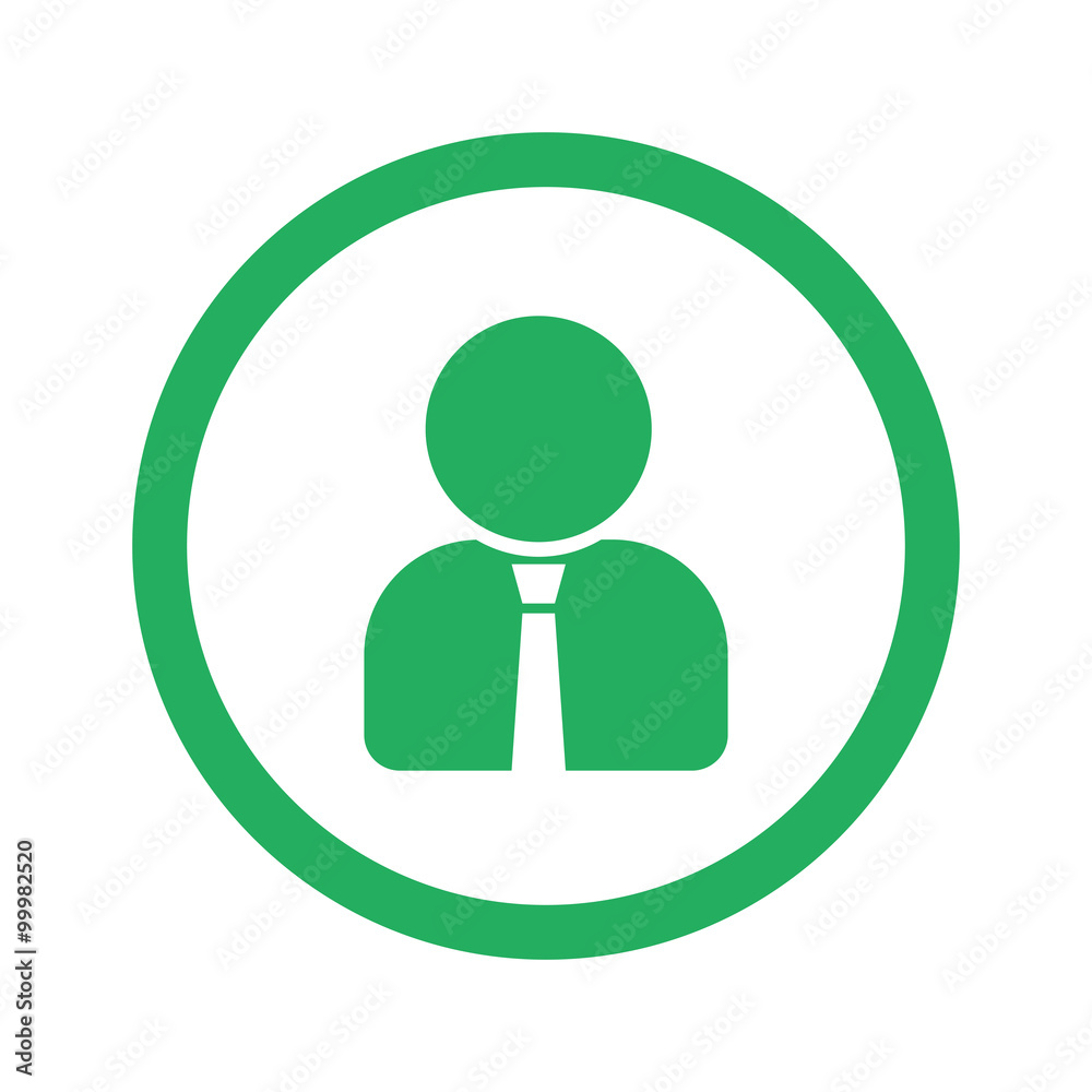 Flat green User Profile icon and green circle Stock Vector | Adobe Stock