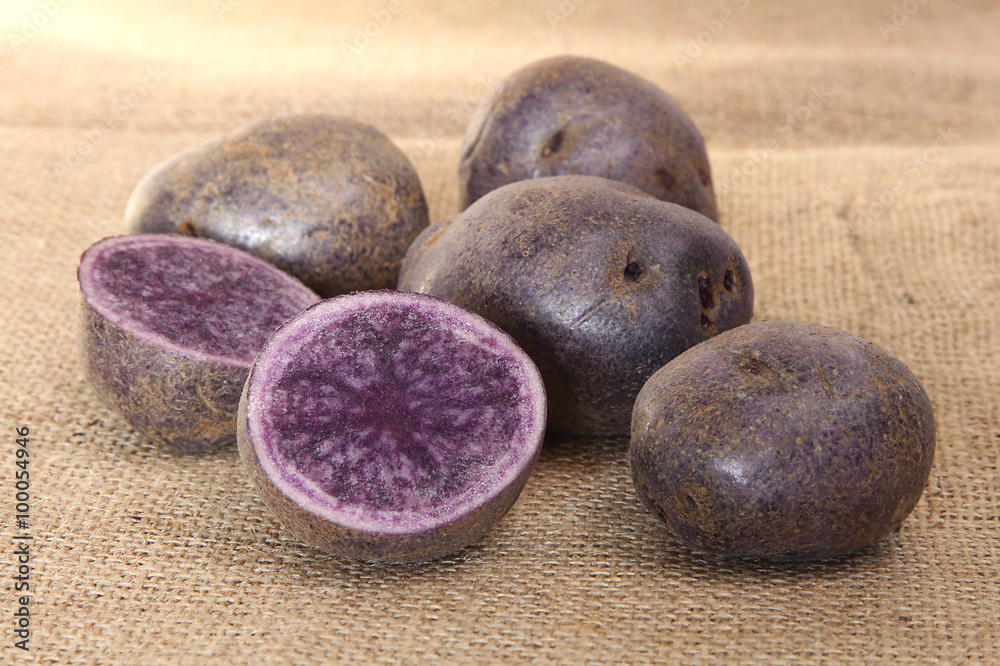 Pommes de terre "Bleue d'Artois" Stock Photo | Adobe Stock