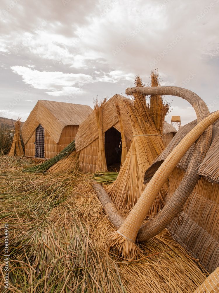 Straw Huts Stock Photo | Adobe Stock
