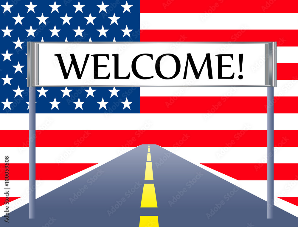 Welcome to USA! Stock Vector | Adobe Stock