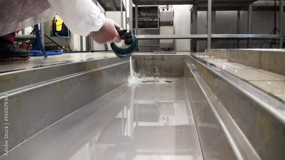 Clean meat shop in different ways. Cleaning of premises and equipment ...