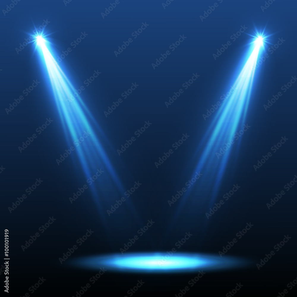 Abstract blue spotlight background. Vector illustration Stock Vector ...