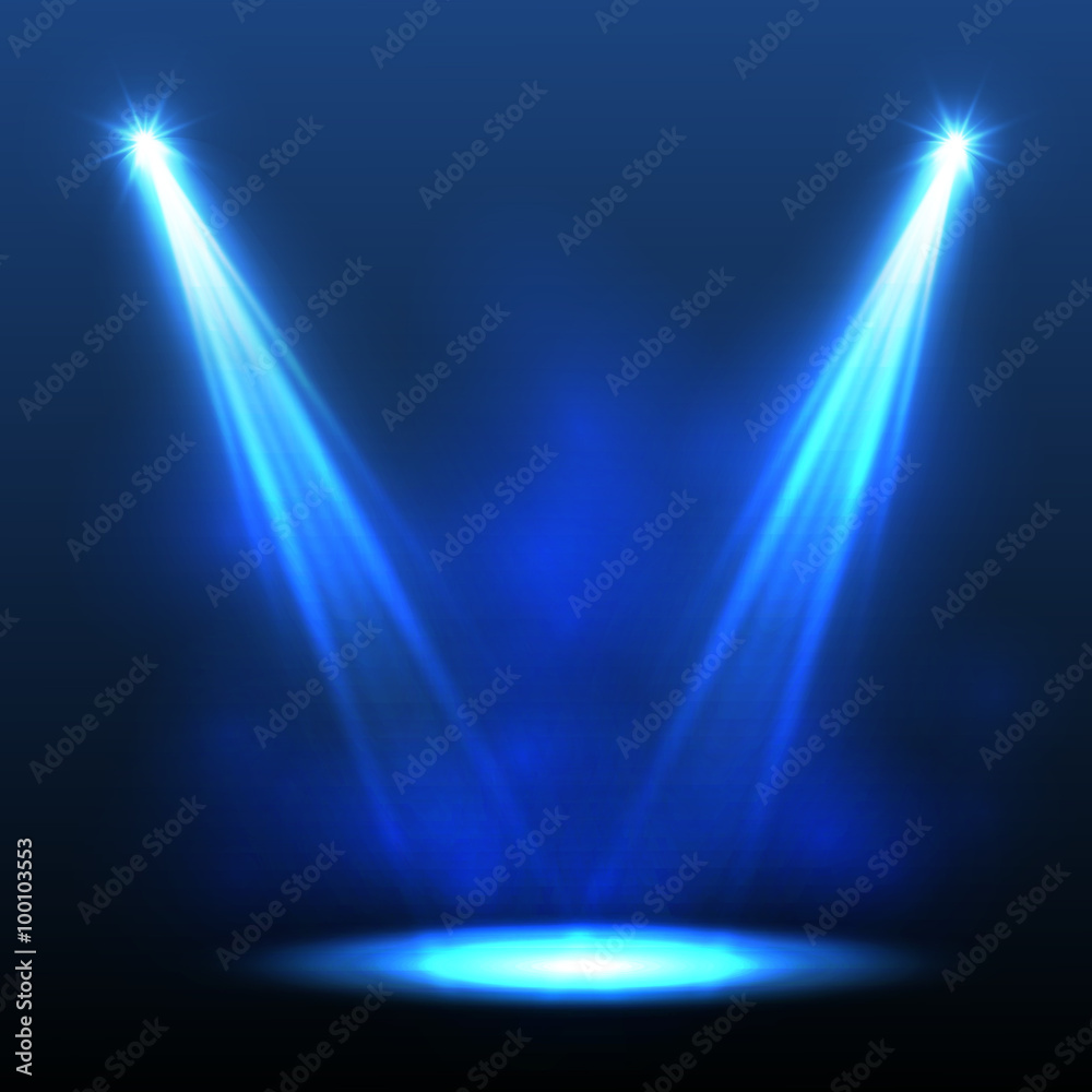 Abstract blue spotlight background. Vector illustration Stock Vector ...