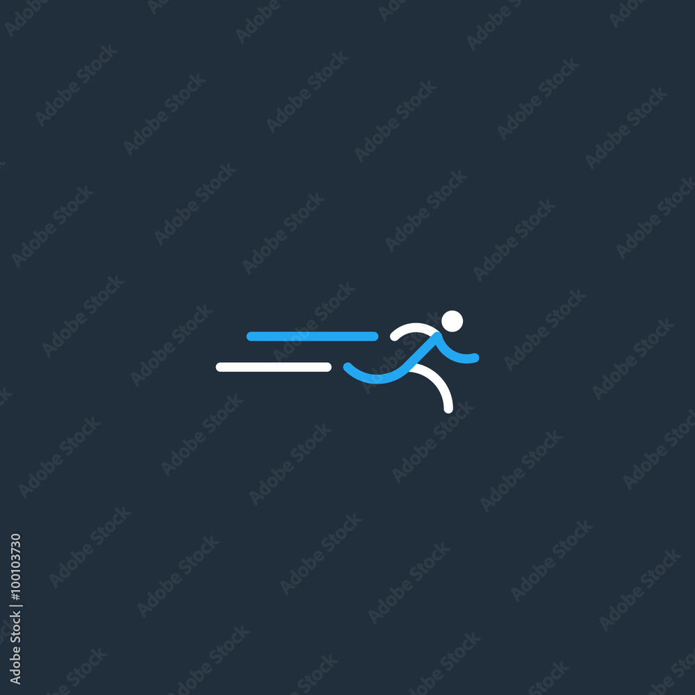 Running logo Stock Vector | Adobe Stock