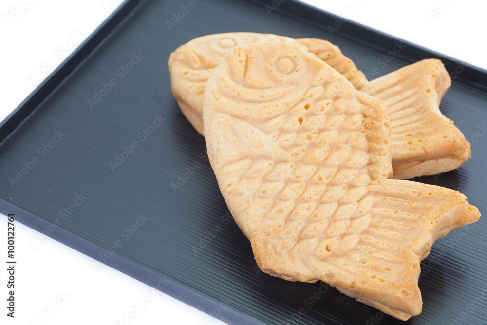 Taiyaki, Japanese fish shaped cake made using regular pancake or waffle ...