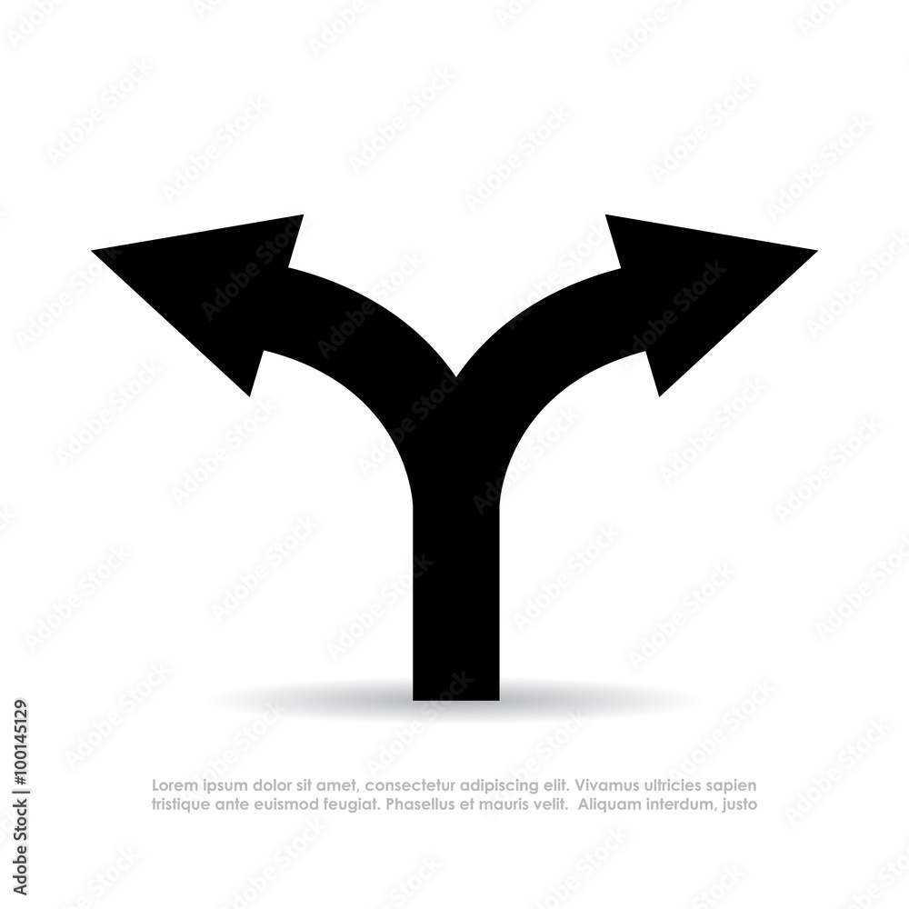Two ways arrow sign Stock Vector | Adobe Stock