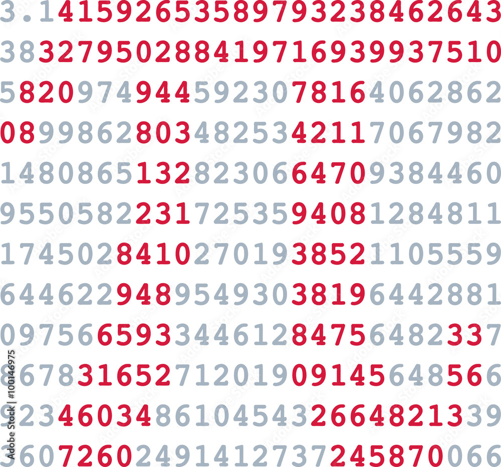 Pi numbers mathematics Stock Vector | Adobe Stock