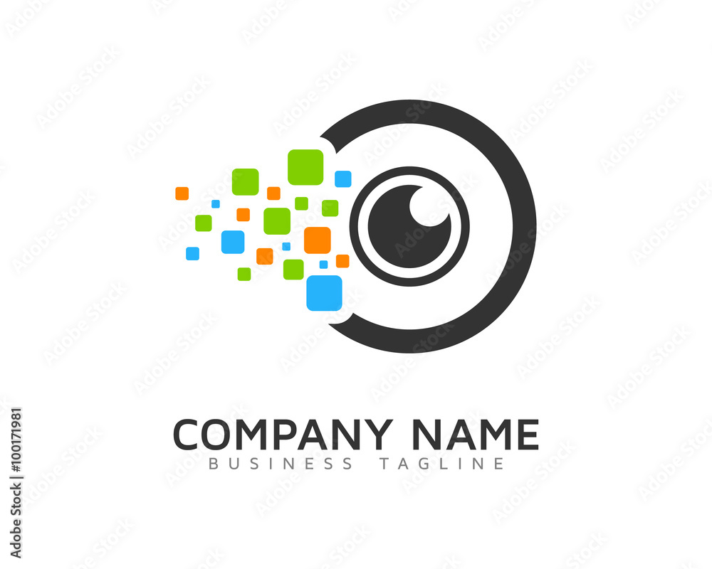 Digital Vision Eye Logo Design Template Stock Vector | Adobe Stock