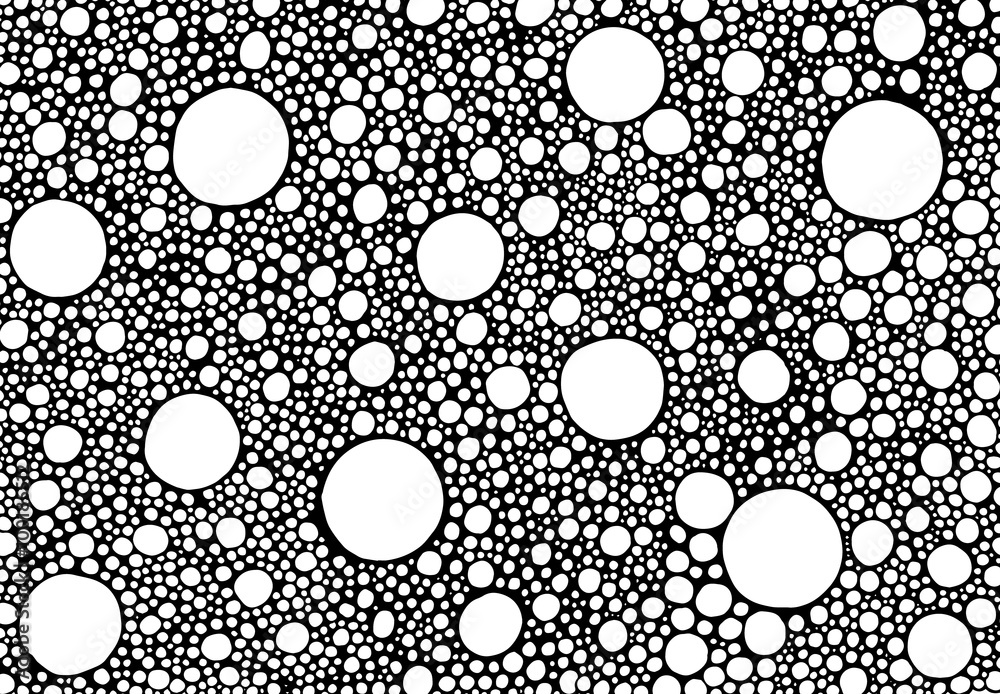 Hand drawn abstract background with doodles, bubbles, circles. Vector ...