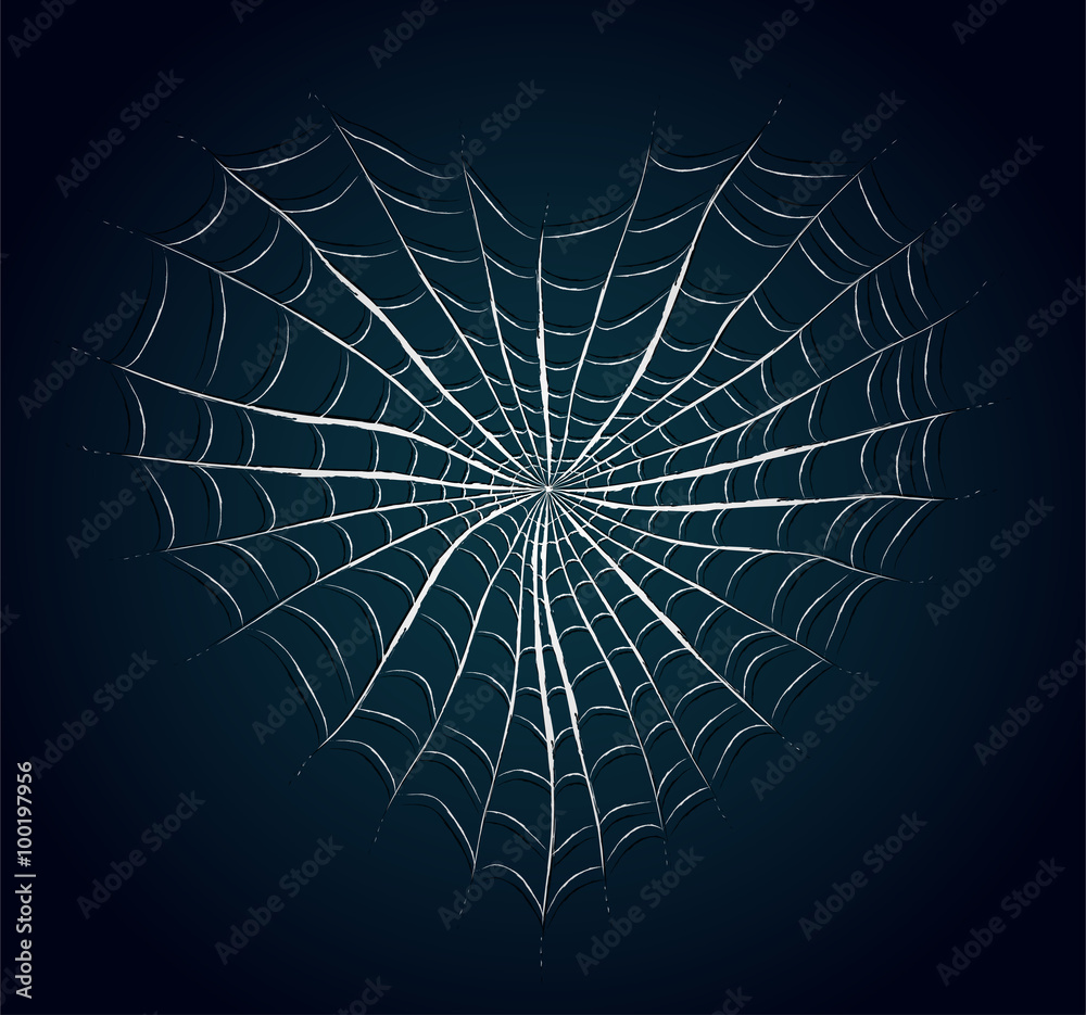 Cobweb heart. Stock Vector | Adobe Stock