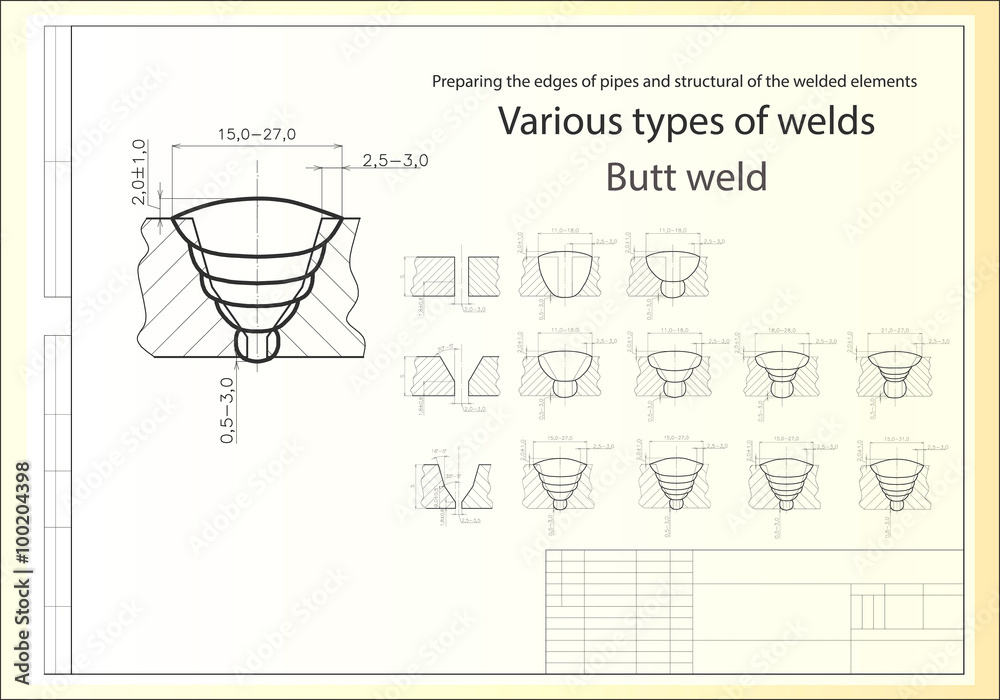 Drawing of welds(Butt welds) / Drawing various types of welding ...