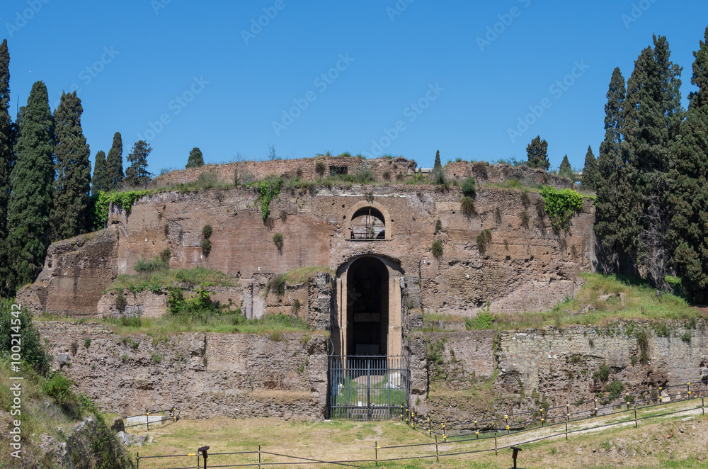 Piazza Augusto Imperatore - Mausoleum of Augustus Stock Photo | Adobe Stock