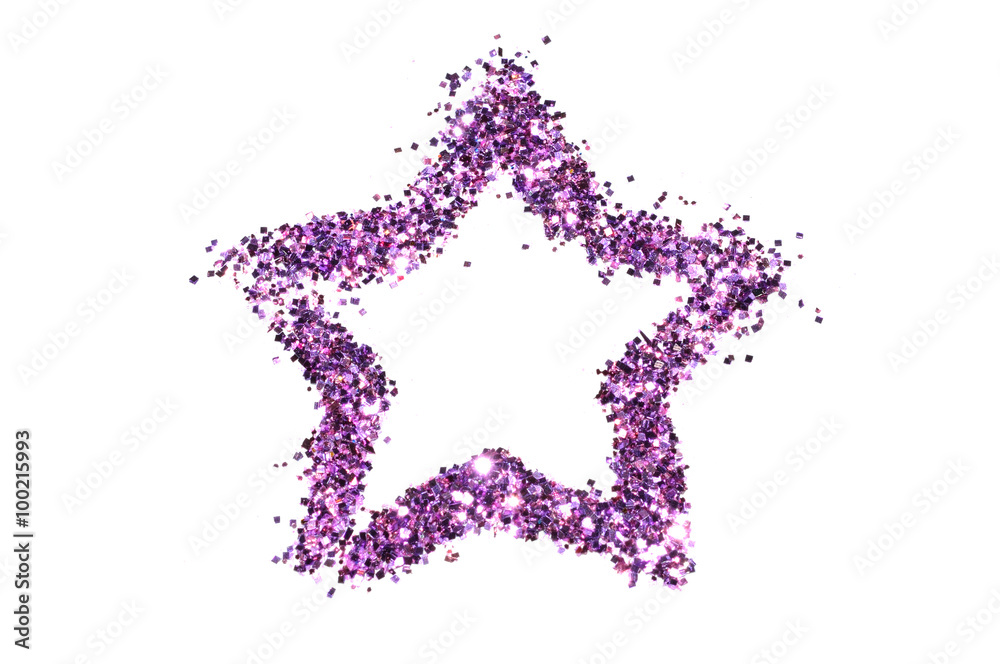 Purple Glitter Stars