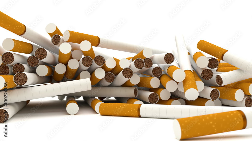 Vidéo Stock Close up of animated realistic unused cigarettes (full-new ...