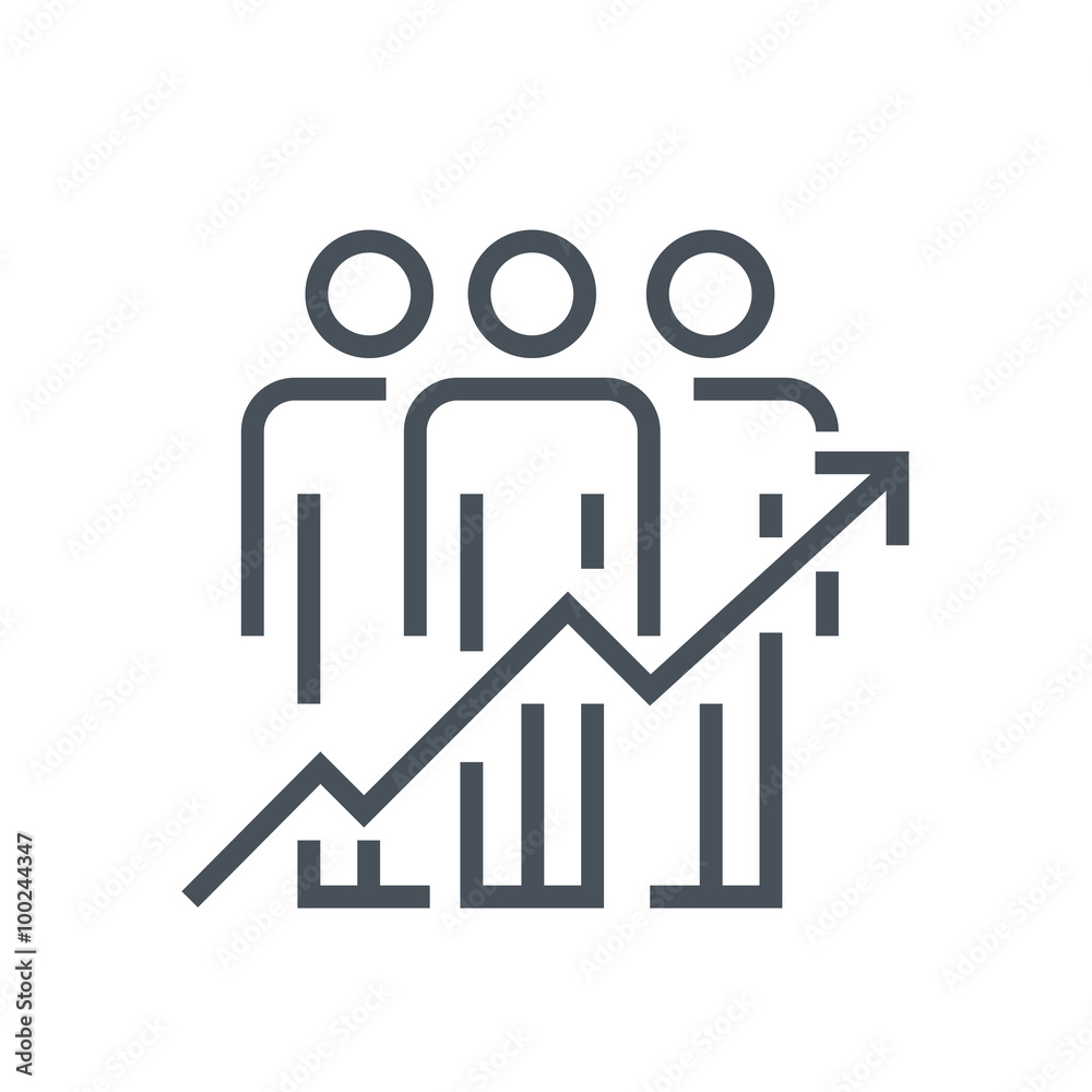 Team efficiency icon Stock Vector | Adobe Stock
