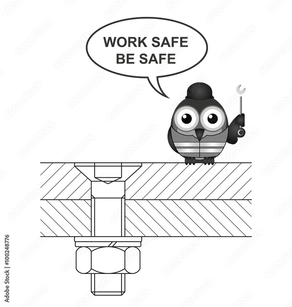 Construction industry work safe be safe message Stock Vector | Adobe Stock