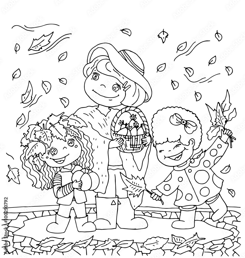 Autumn Season Black And White