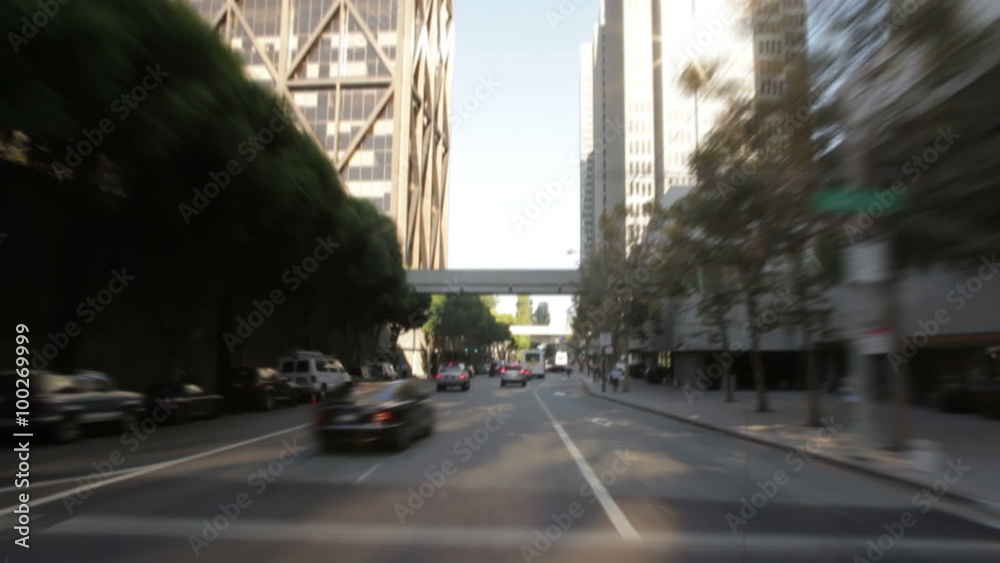 Tree-Lined One-Way Street Downtown Stock Video | Adobe Stock