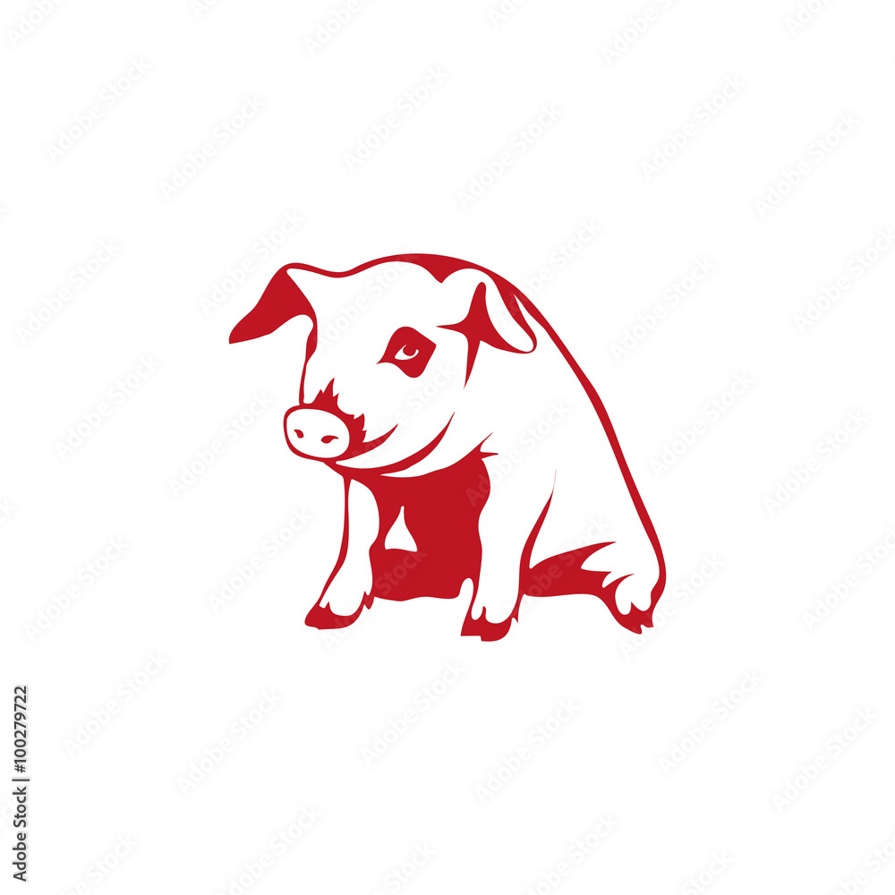 Pig logo.Vector Stock Vector | Adobe Stock