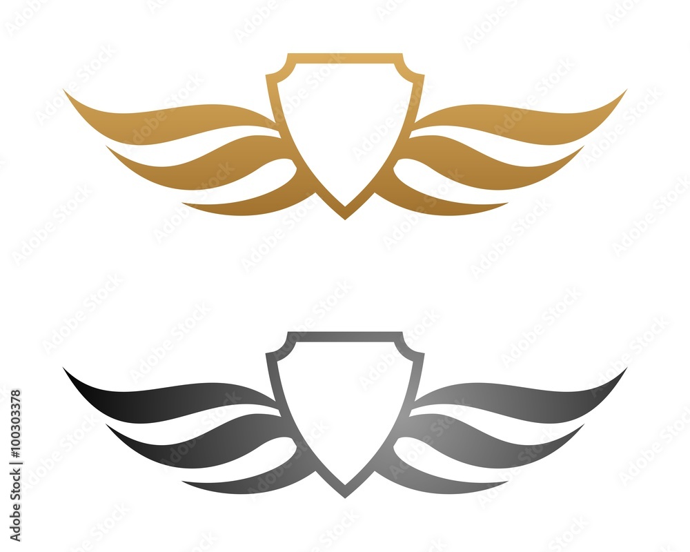 Wing Crest Shield Logo Stock Vector | Adobe Stock