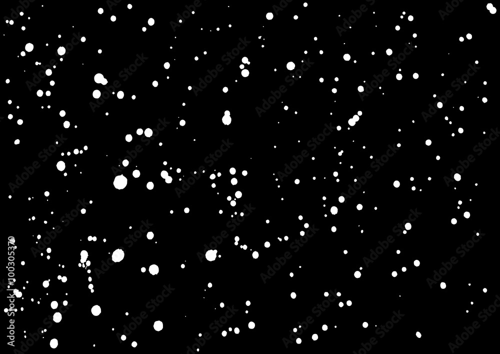 Isolated snowfall, falling snow imitation. Blow snow texture pattern on ...